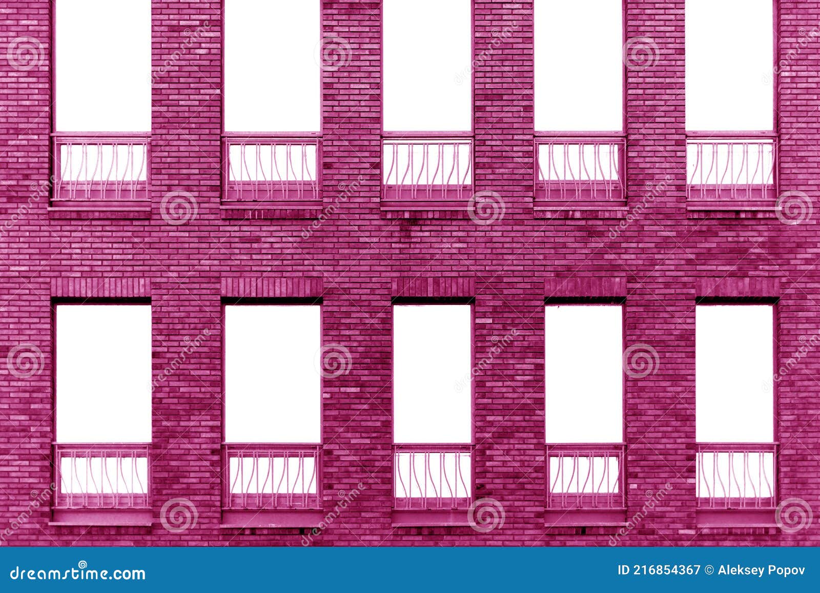 Pink Brick Building Wall. Interior of a Modern Loft Stock Image - Image ...