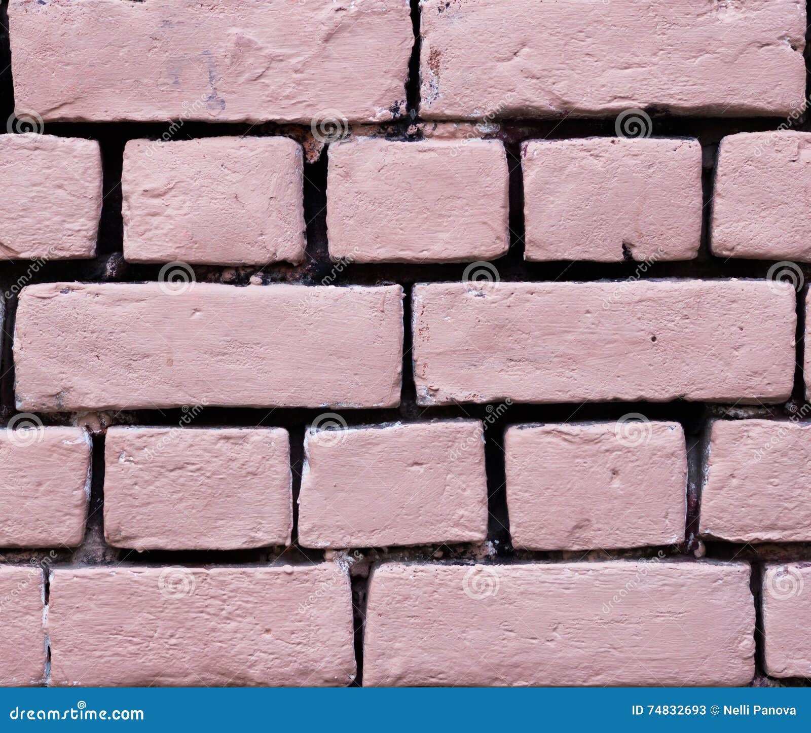 Pink Brick Wall for Texture or Background Stock Image - Image of ...