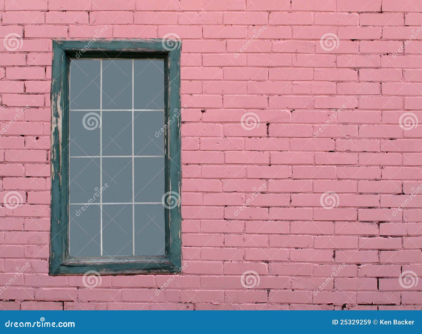 Pink brick wall and window stock image. Image of frame - 25329259