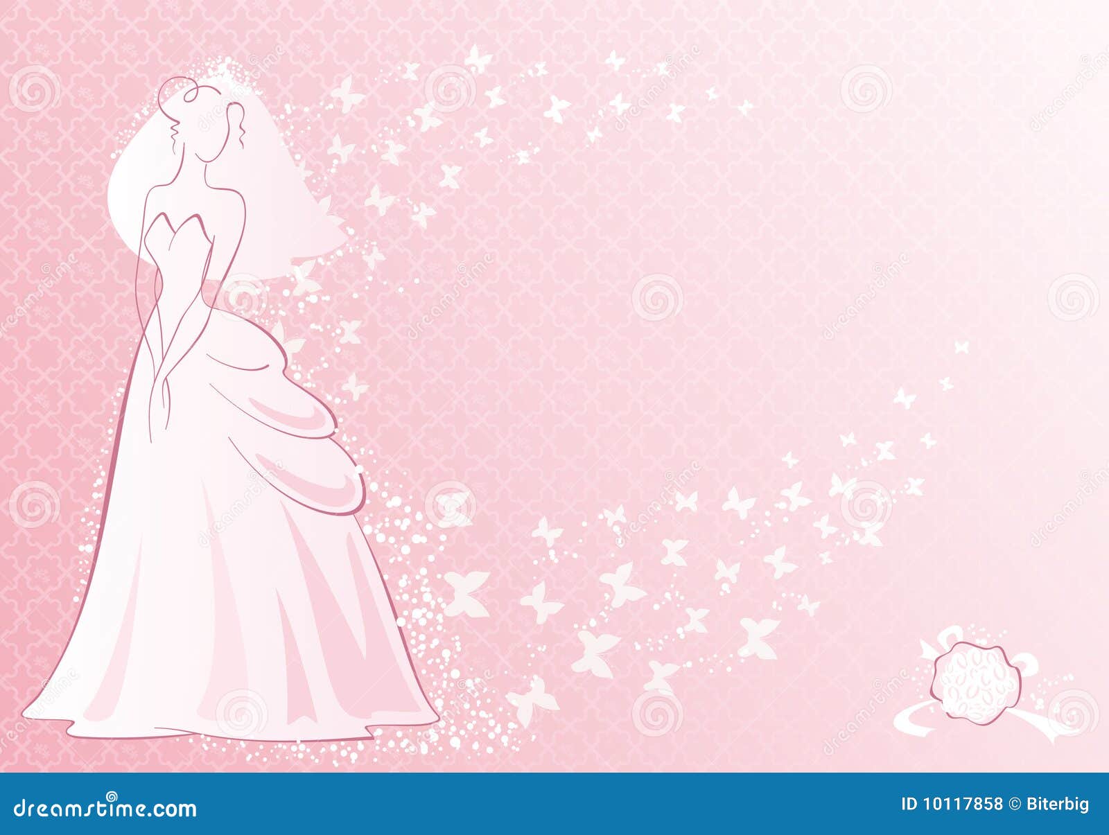 Pink bride stock vector. Illustration of staying, bridal - 10117858
