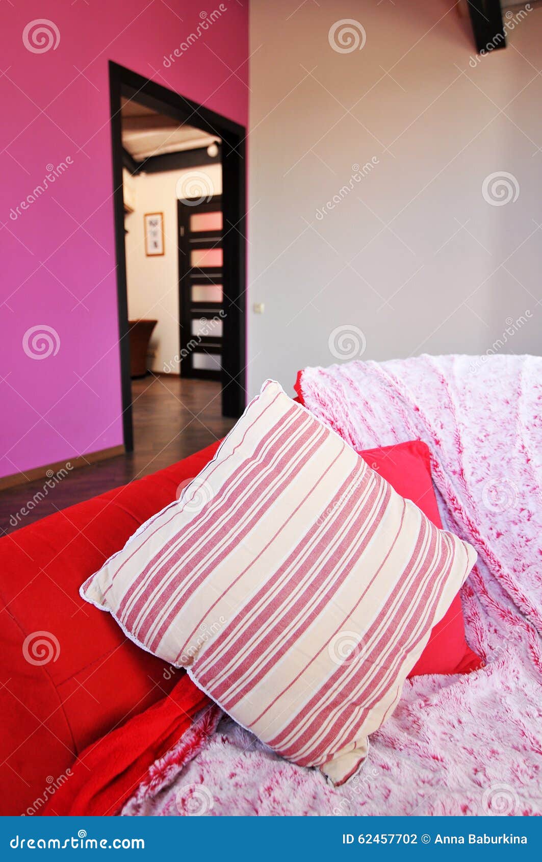 Pink bright pillow stock photo. Image of fluffy, puffy - 62457702