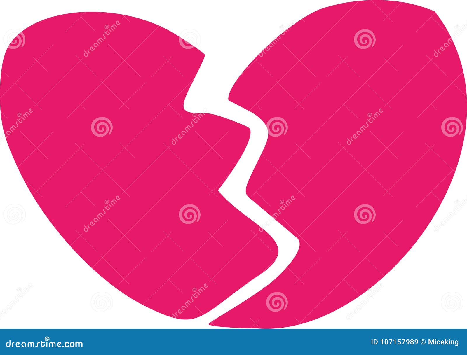 Pink Broken Heart Clipart