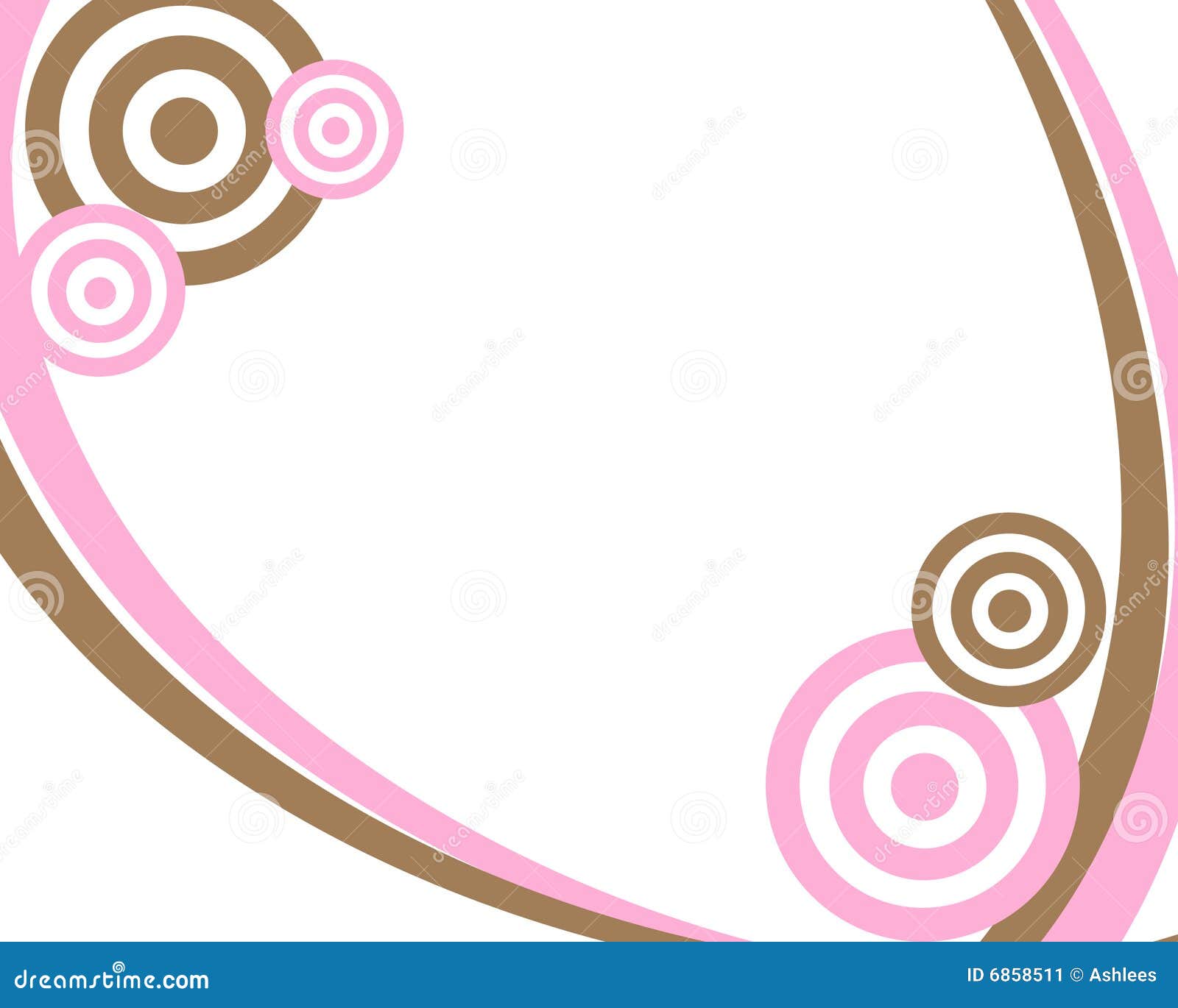 Pink and Brown Circle Frame Stock Illustration - Illustration of frame ...