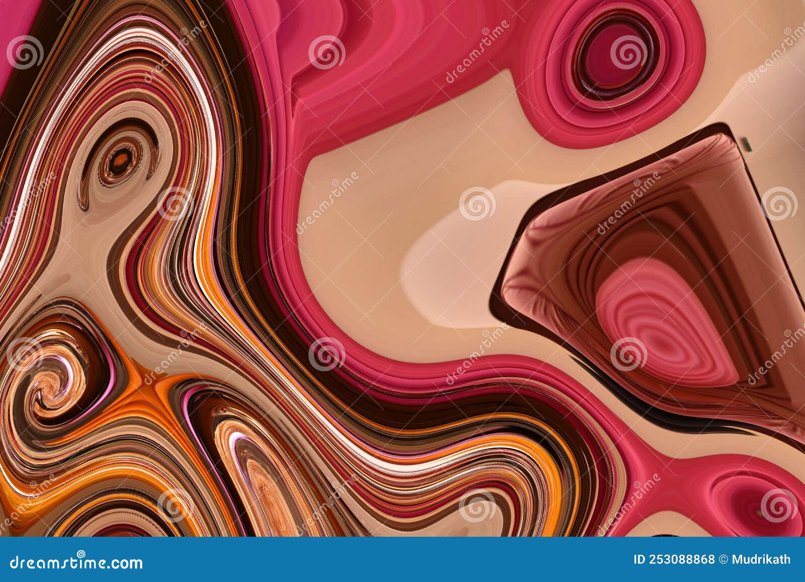 Pink and Brown Color Combination for Interior Stock Illustration ...