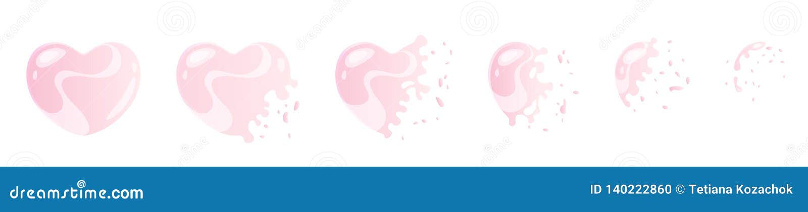 Pink Bubble Burst Sprites Vector Illustration | CartoonDealer.com ...