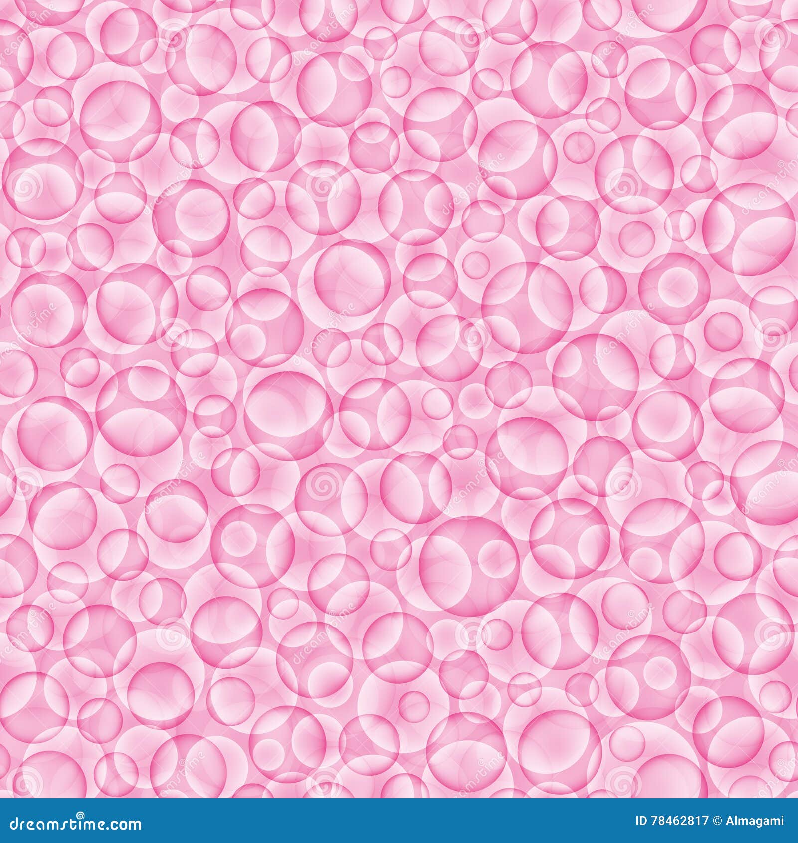 Pink Bubbles Seamless Pattern. Stock Illustration - Illustration of ...
