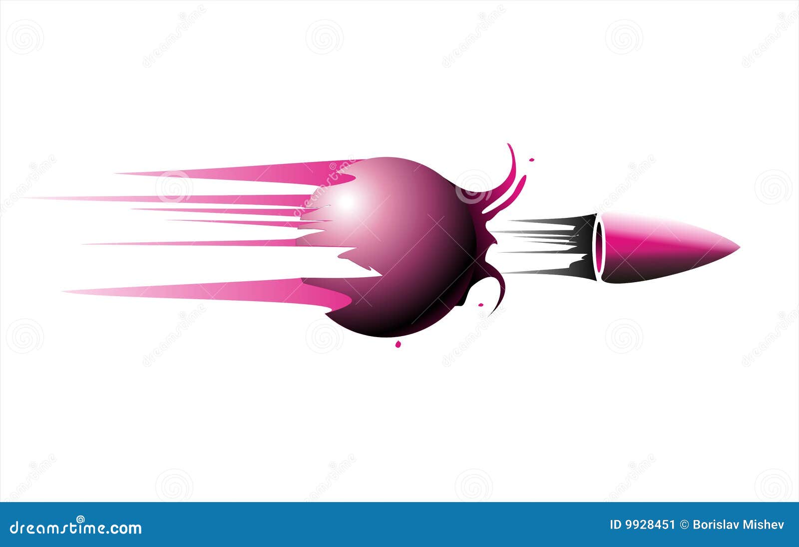 Pink bullet stock illustration. Illustration of idea, strange - 9928451