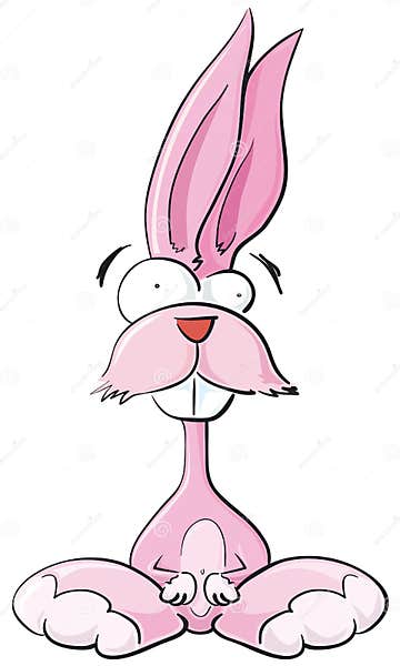 Pink Bunny stock vector. Illustration of angry, isolated - 4482759