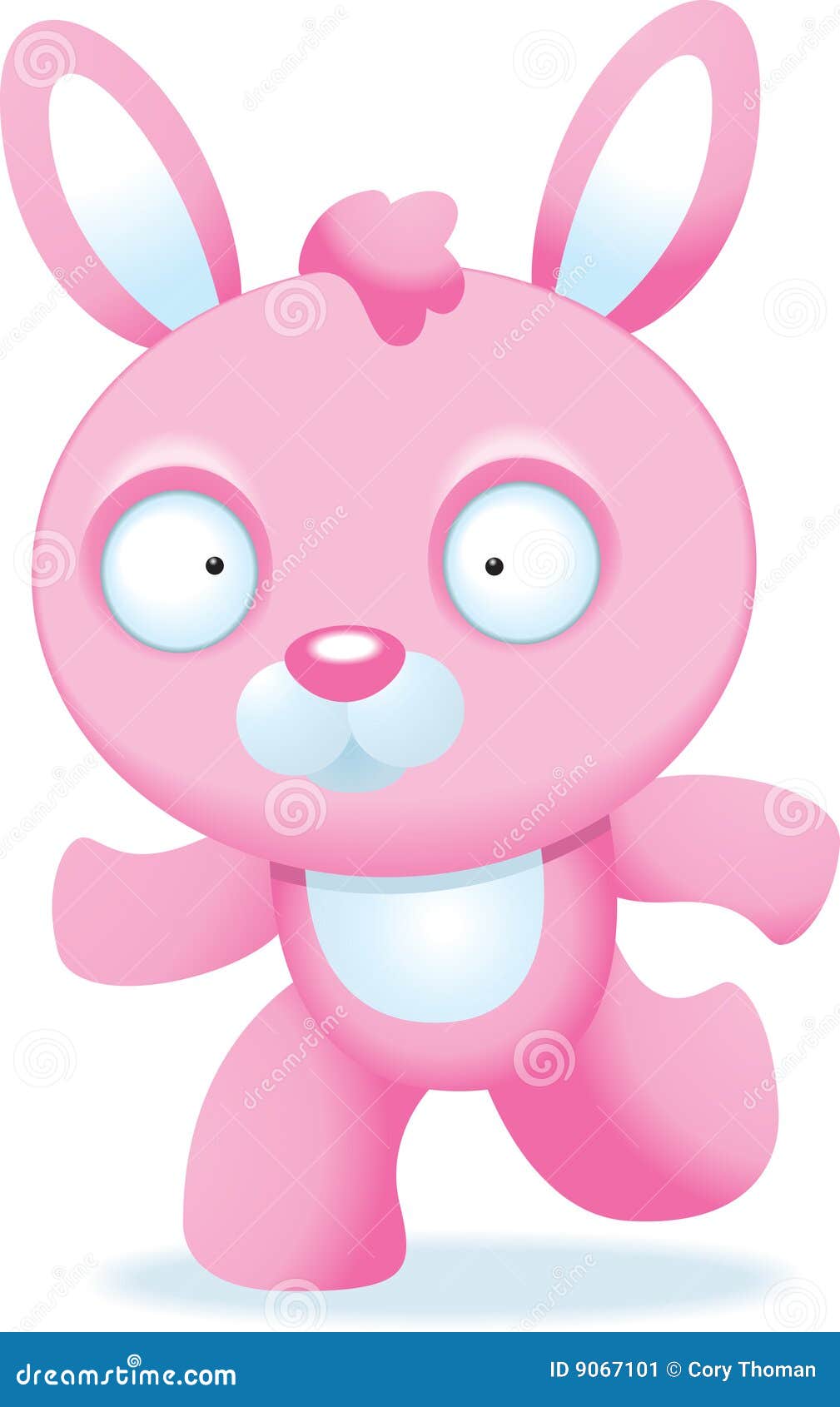Pink Bunny stock vector. Illustration of pink, cartoon - 9067101