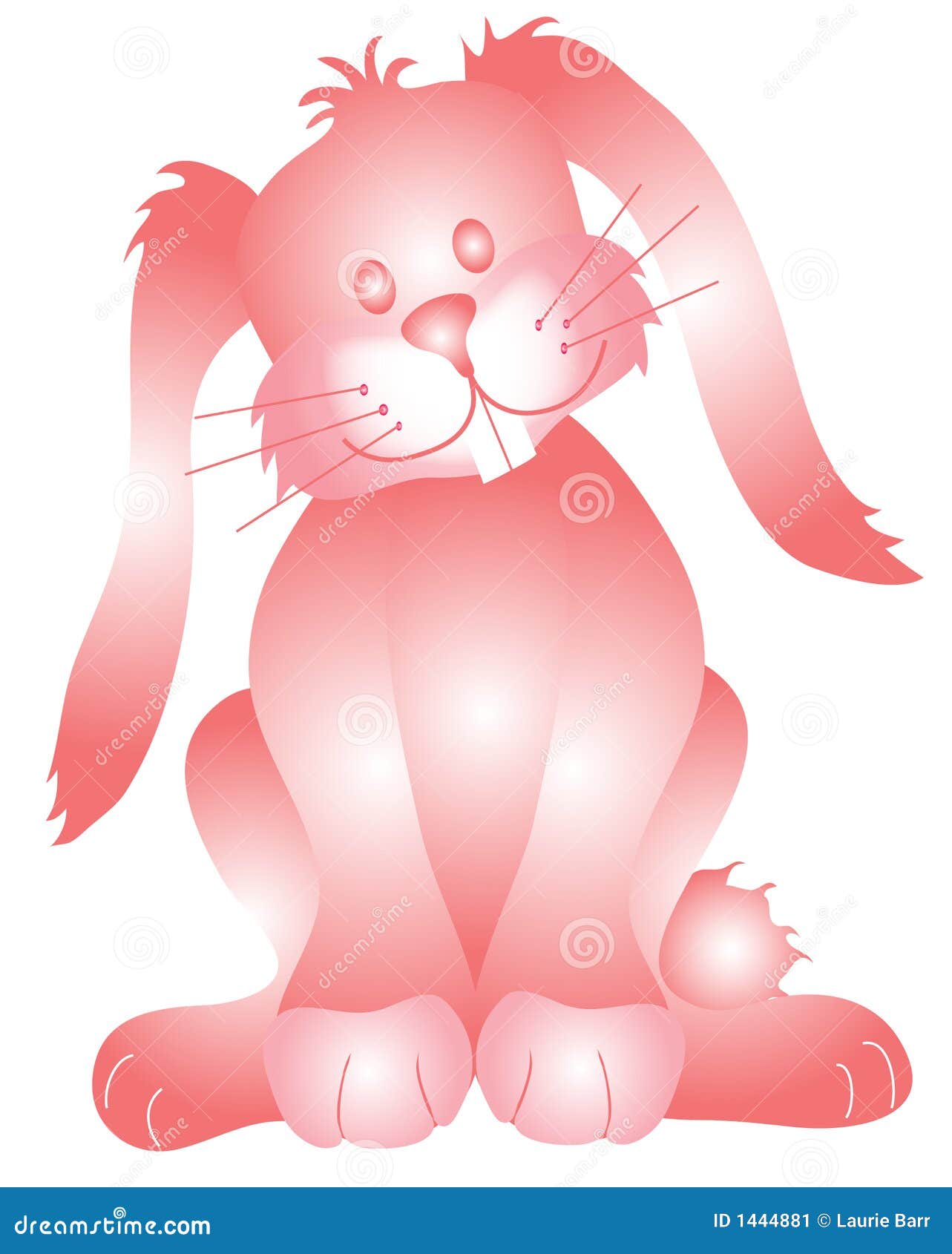 Pink Bunny Emoji Characters Set With Different Emotions Royalty-Free ...