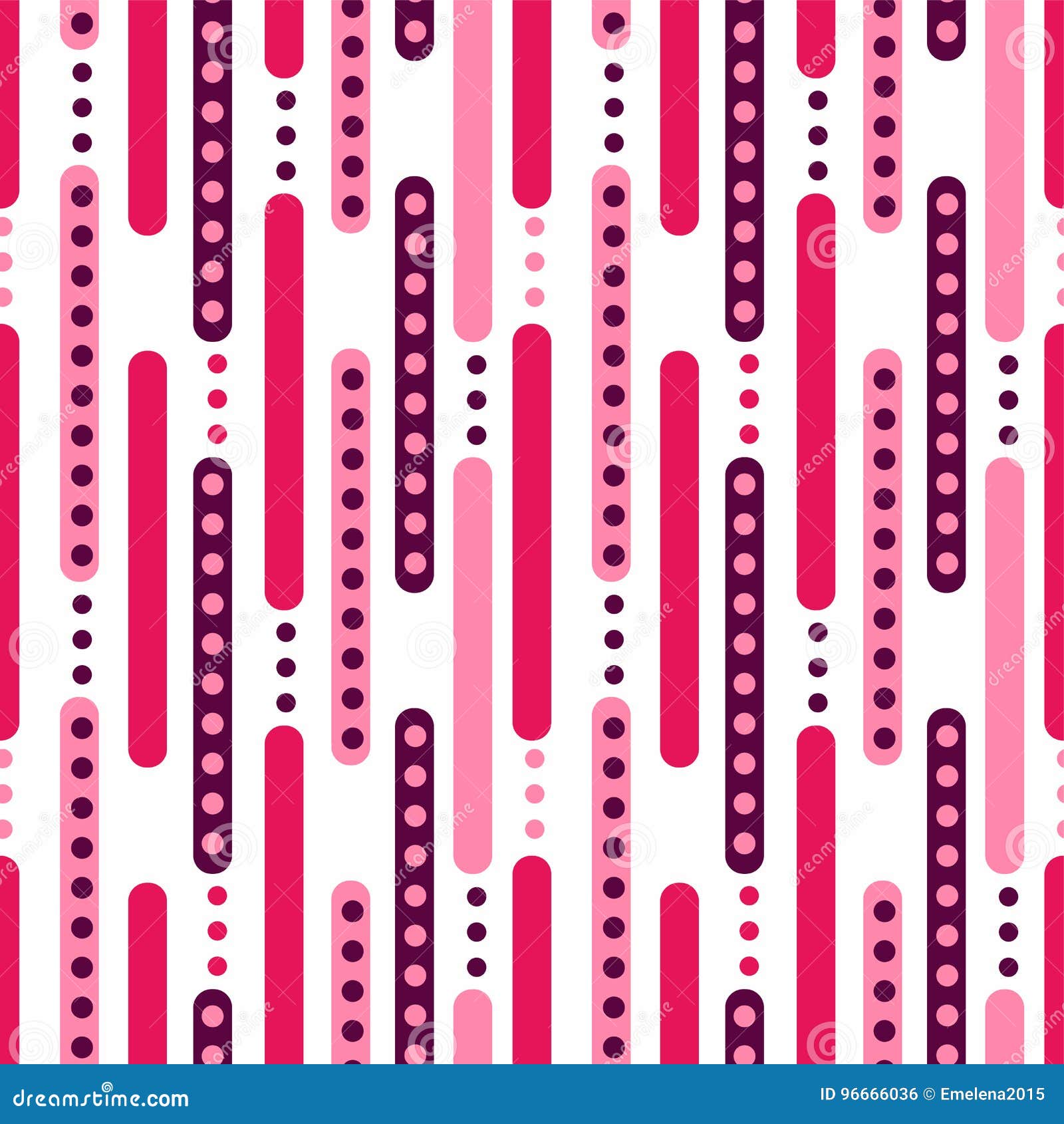 Pink and Burgundy Rounded Stripes with Colored Circles Stock ...