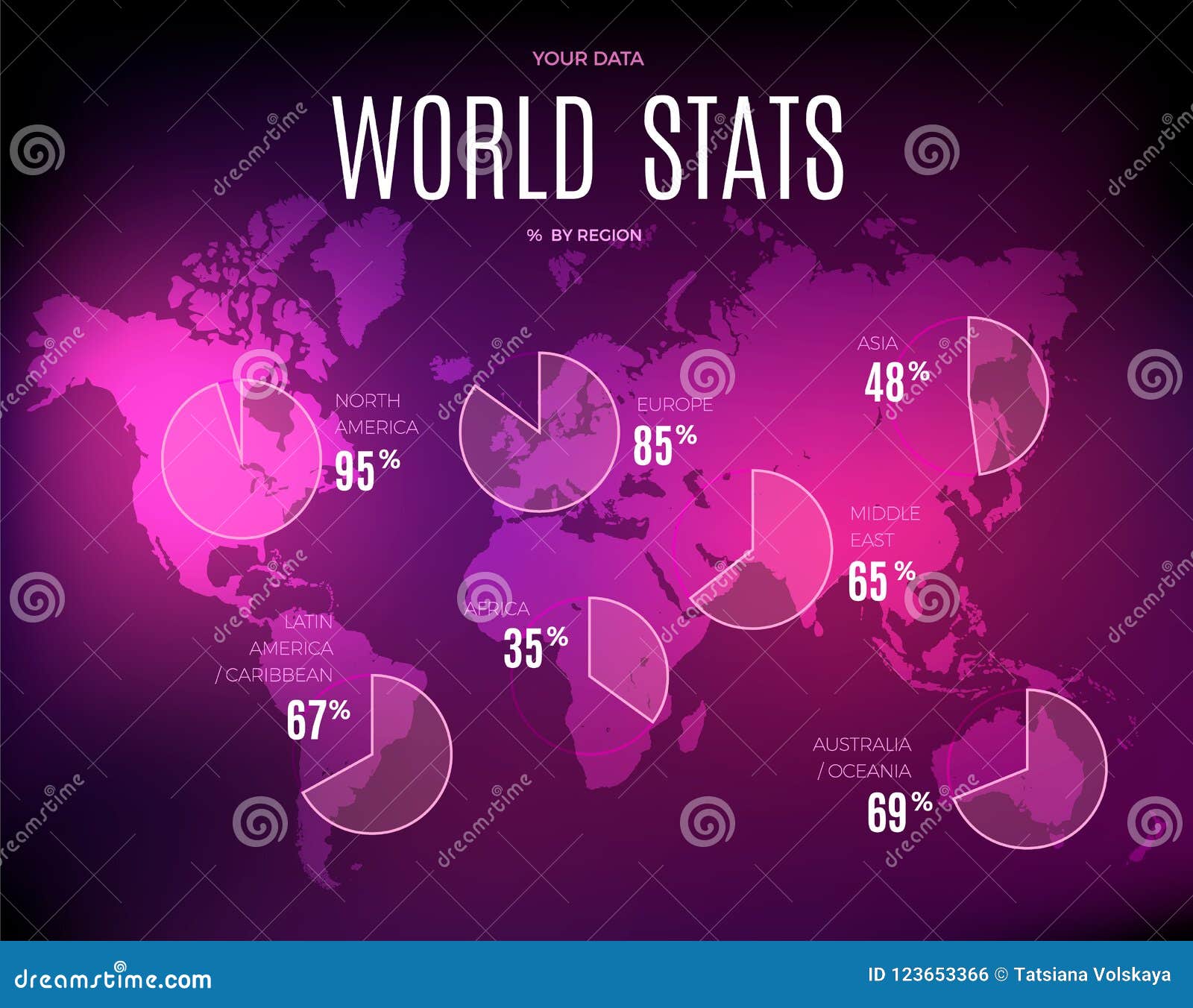 Pink Business Presentation Vector Slide, Data Visualization Template ...