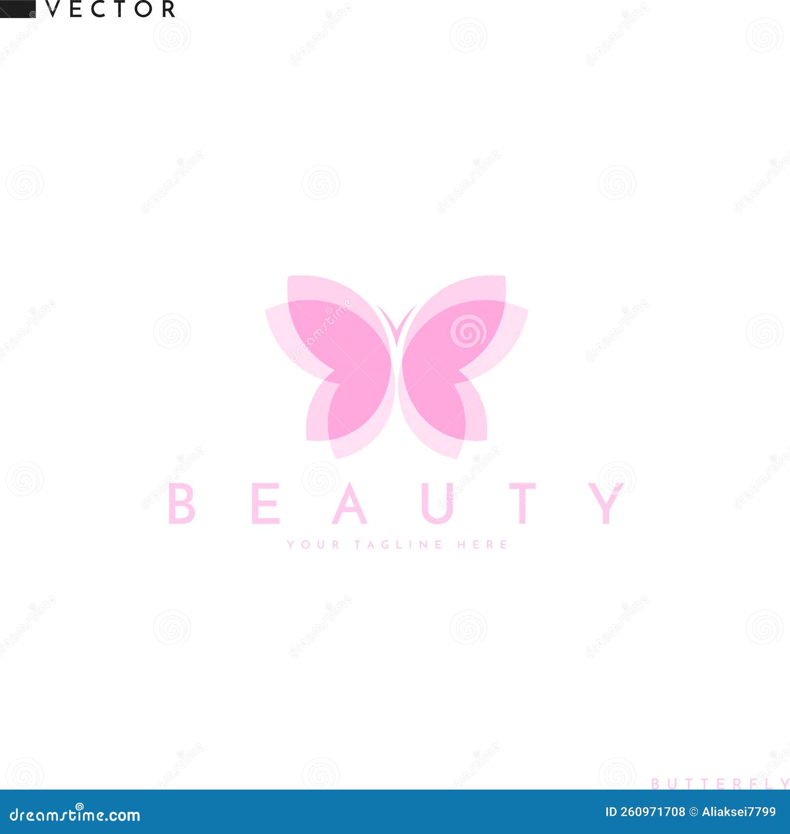 Pink Butterfly. Abstract Insect Logo Stock Vector - Illustration of ...