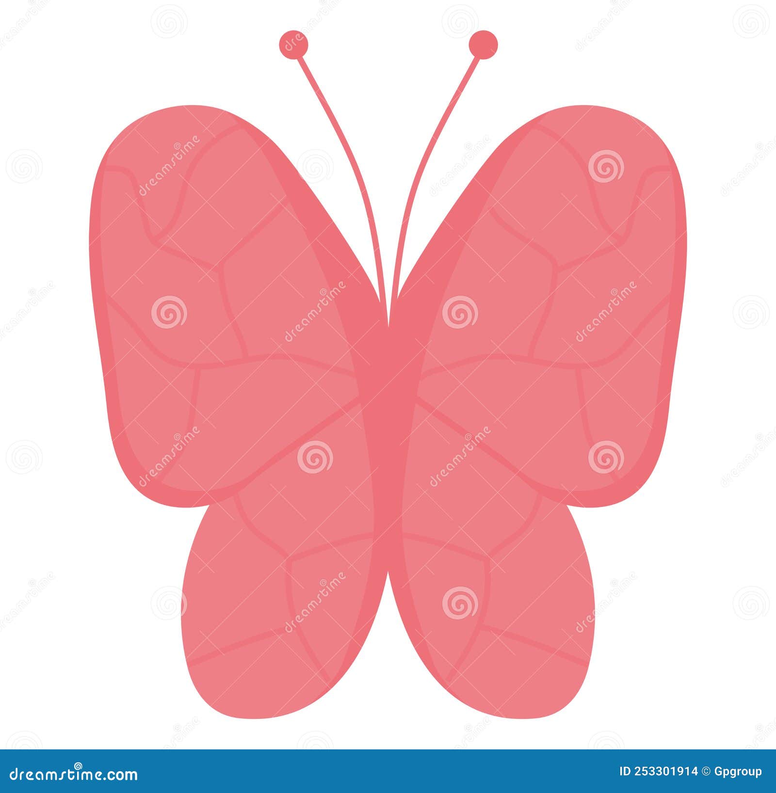 Pink butterfly design stock vector. Illustration of butterfly - 253301914