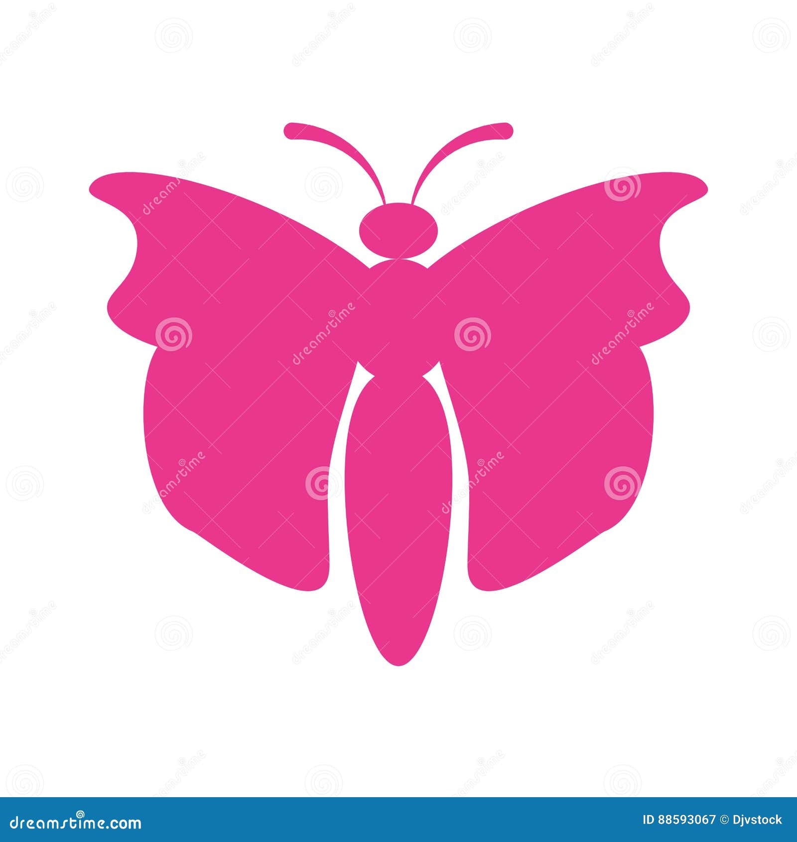 Pink butterfly icon image stock illustration. Illustration of digitally ...