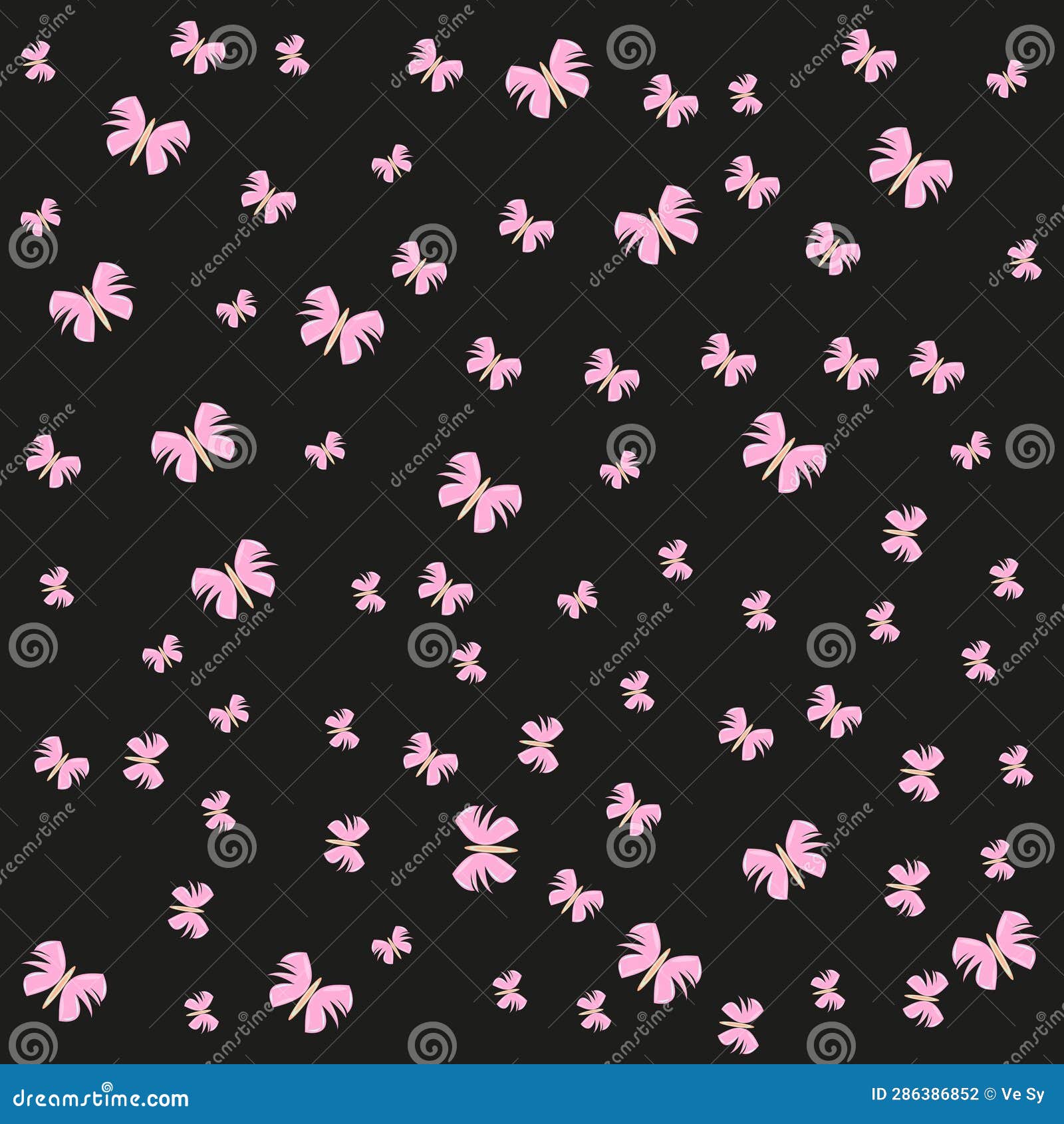 PINK BUTTERFLY PATTERN ILLUSTRATION Stock Illustration - Illustration ...