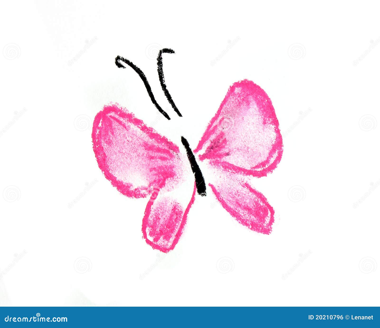 Pink Butterfly Art