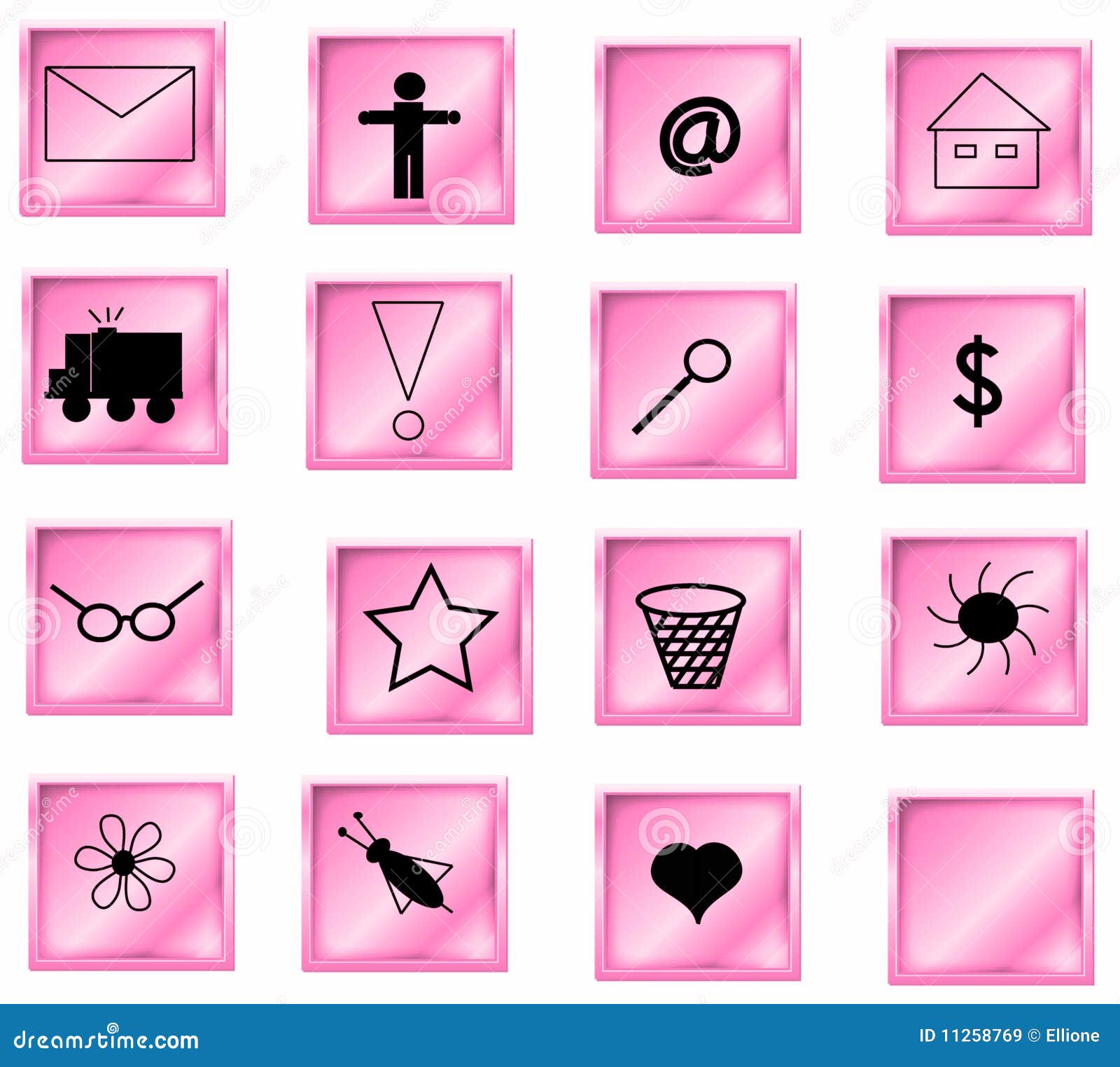 Pink buttons stock illustration. Illustration of abstraction - 11258769