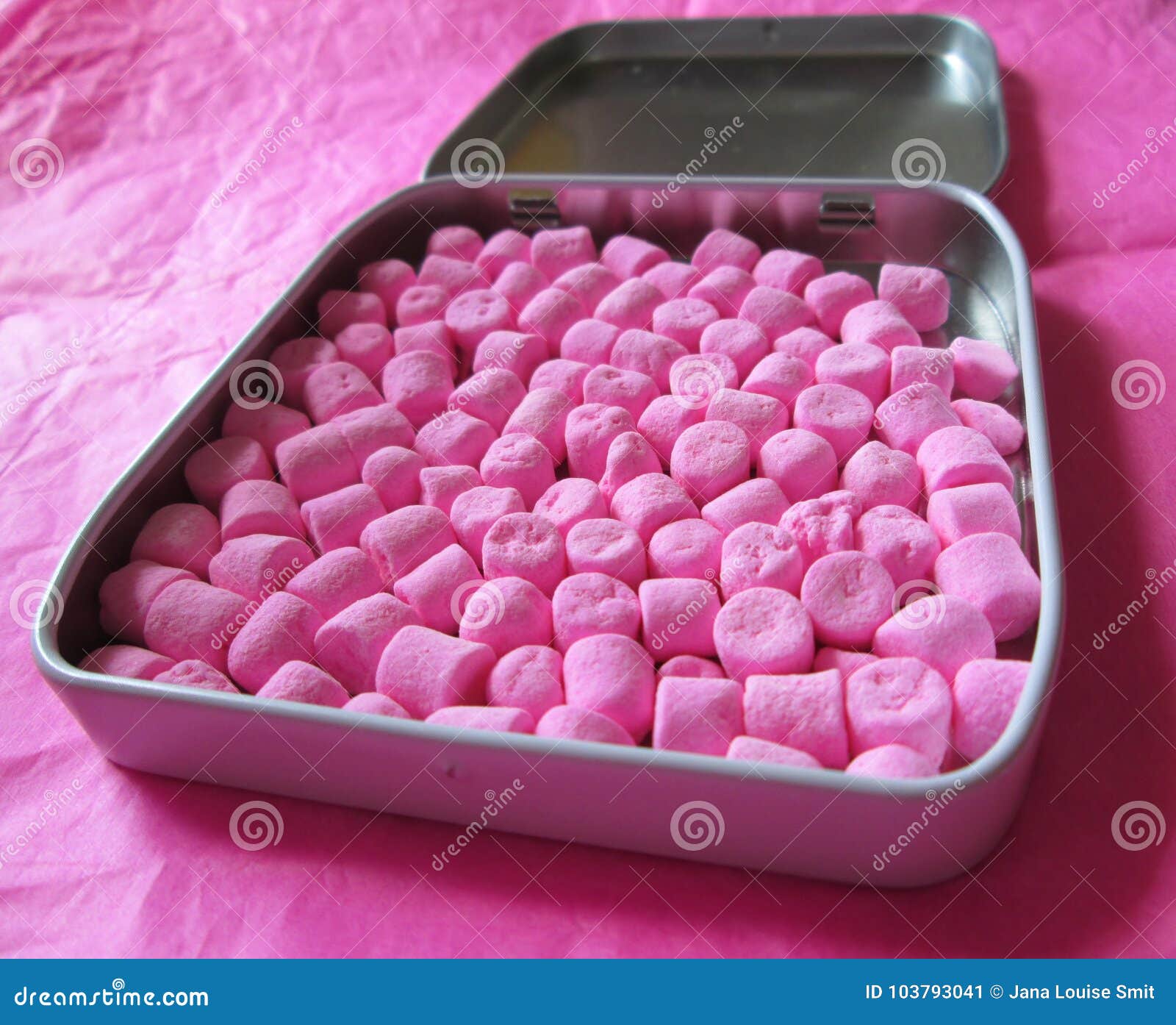 Pink Cachous Sweets. stock image. Image of flavour, flavor - 103793041