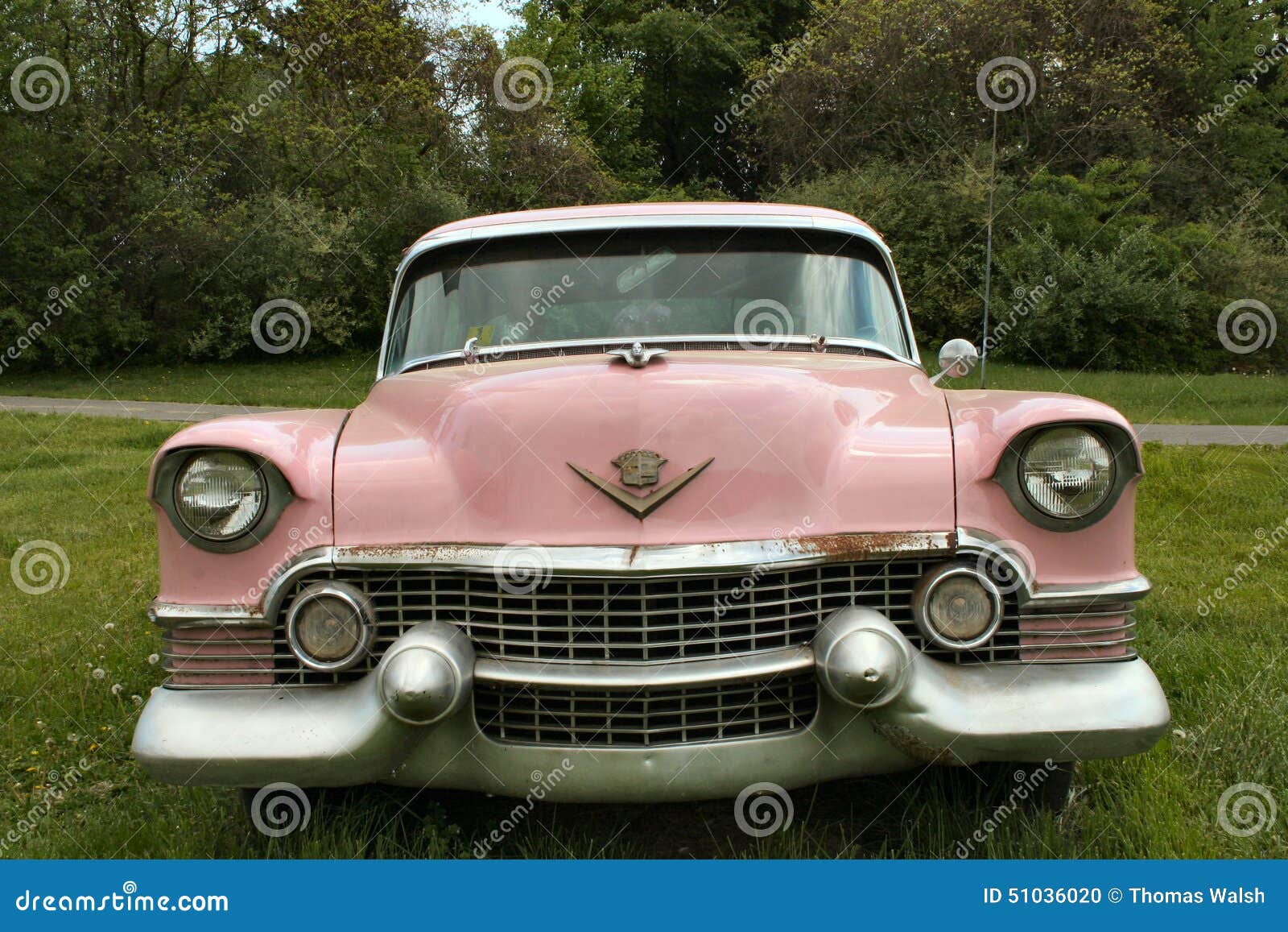 Pink Caddy stock photo. Image of vintage, caddy, rusting - 51036020