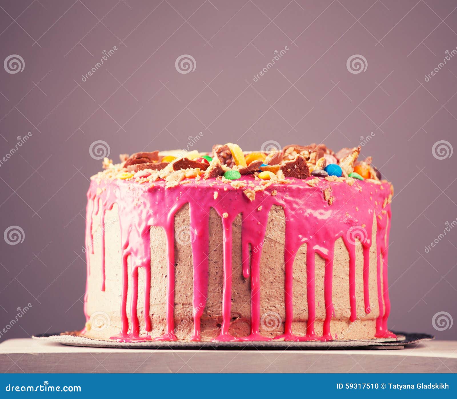 Pink cake stock photo. Image of baking, gourmet, homemade - 59317510