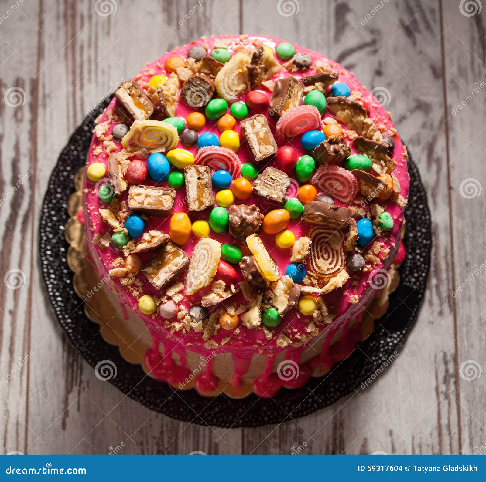 Pink cake stock photo. Image of eating, celebration, baked - 59317604