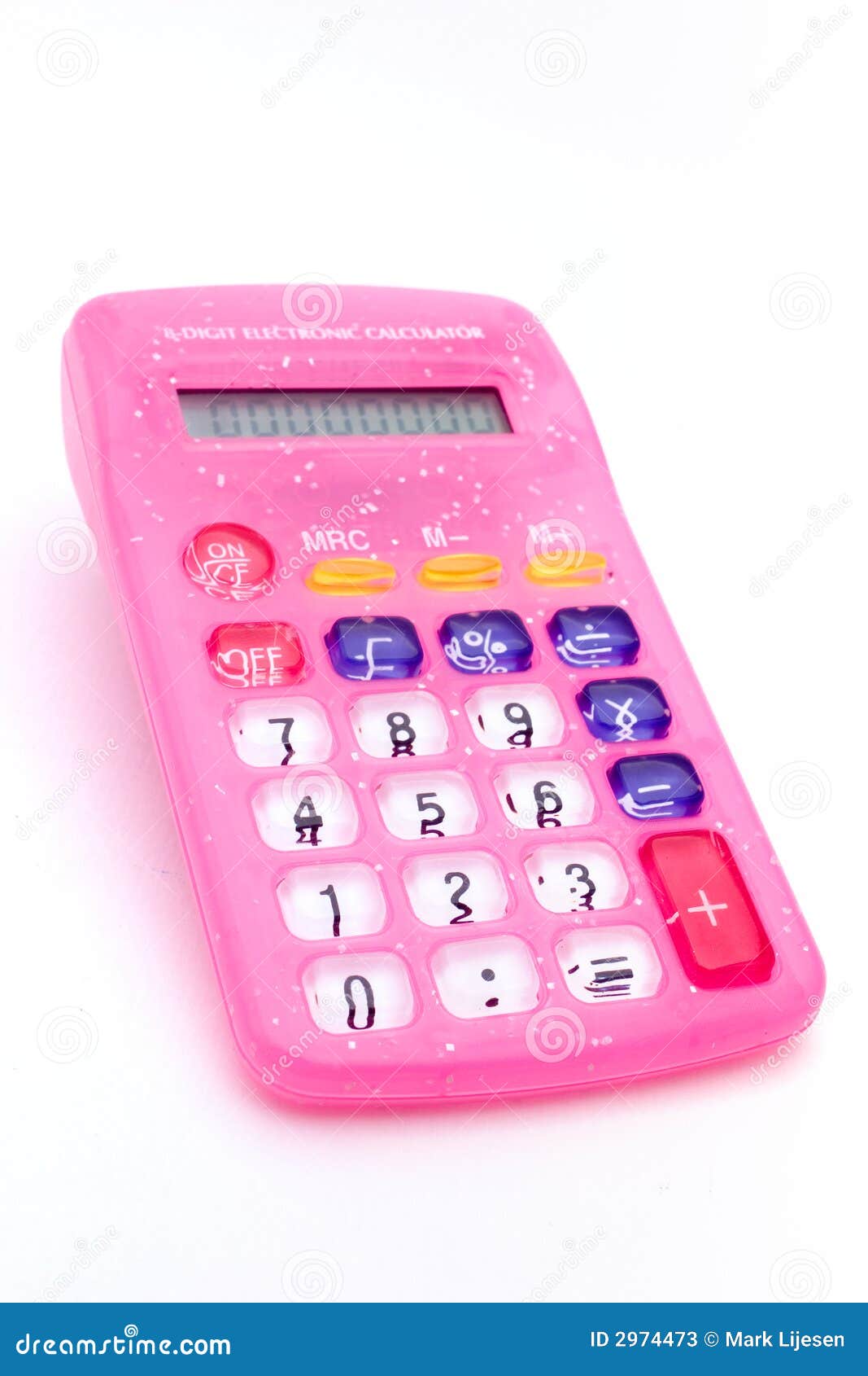 Pink calculator stock image. Image of buttons, school - 2974473