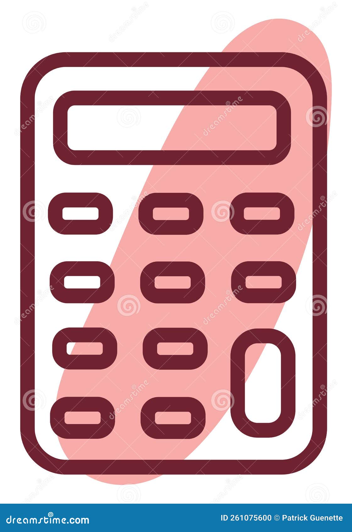 Pink calculator , icon stock vector. Illustration of isolated - 261075600