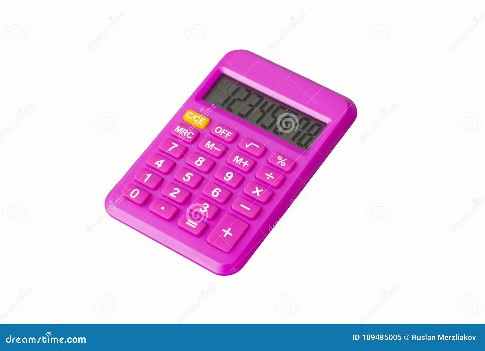 Pink calculator stock image. Image of button, learn - 109485005