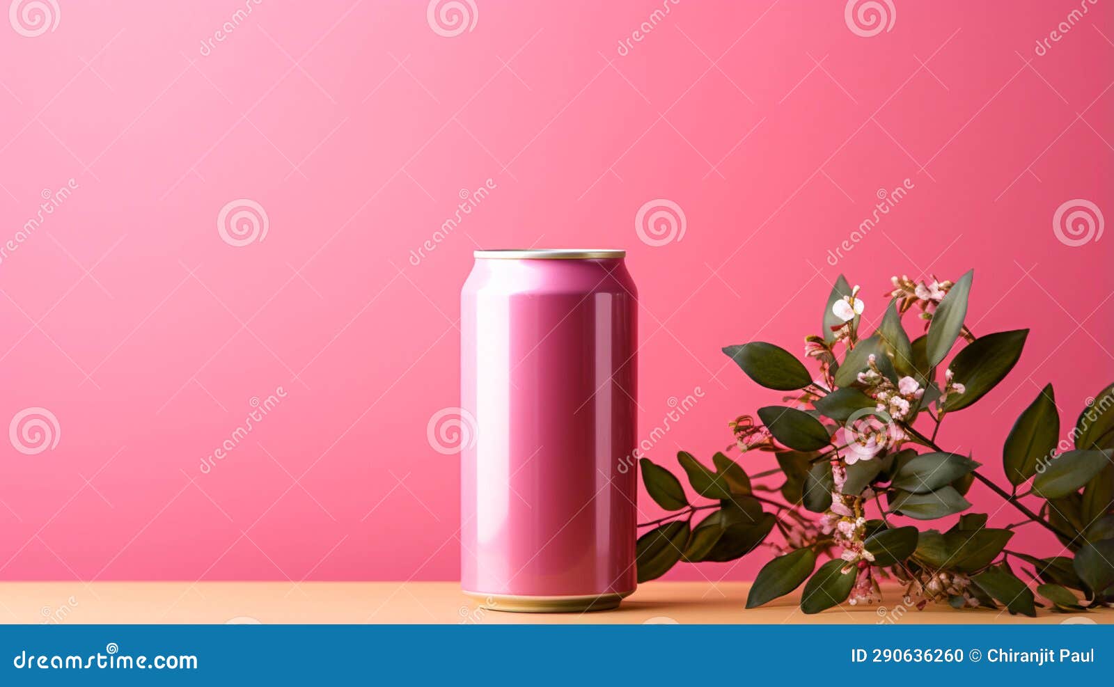 A Pink Can of Soda on a Pink Background Stock Photo - Image of object ...