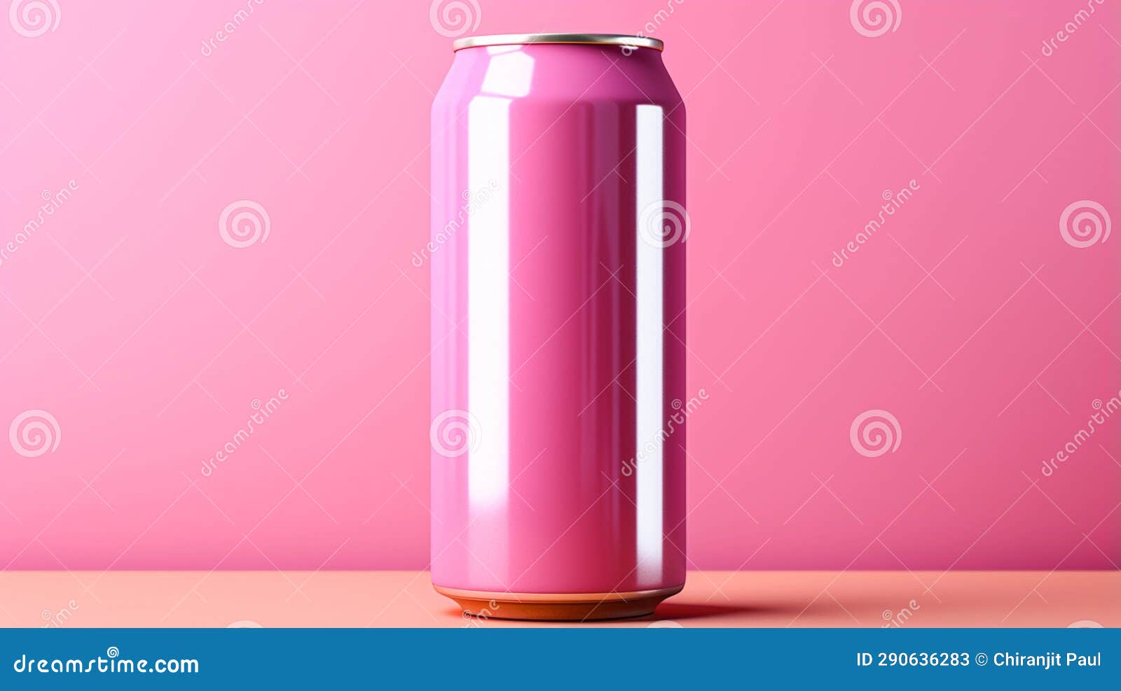 A Pink Can of Soda on a Pink Background Stock Image - Image of object ...
