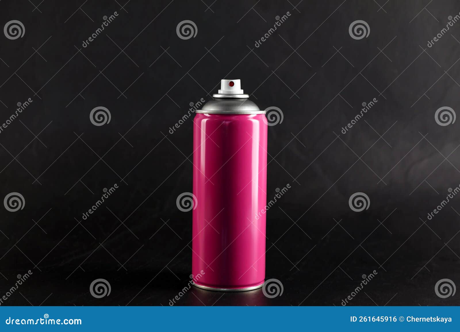 Pink Can of Spray Paint on Black Background Stock Photo - Image of ...