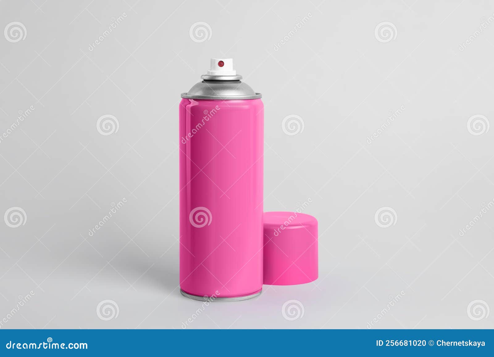Pink Can of Spray Paint on Light Grey Background Stock Photo - Image of ...