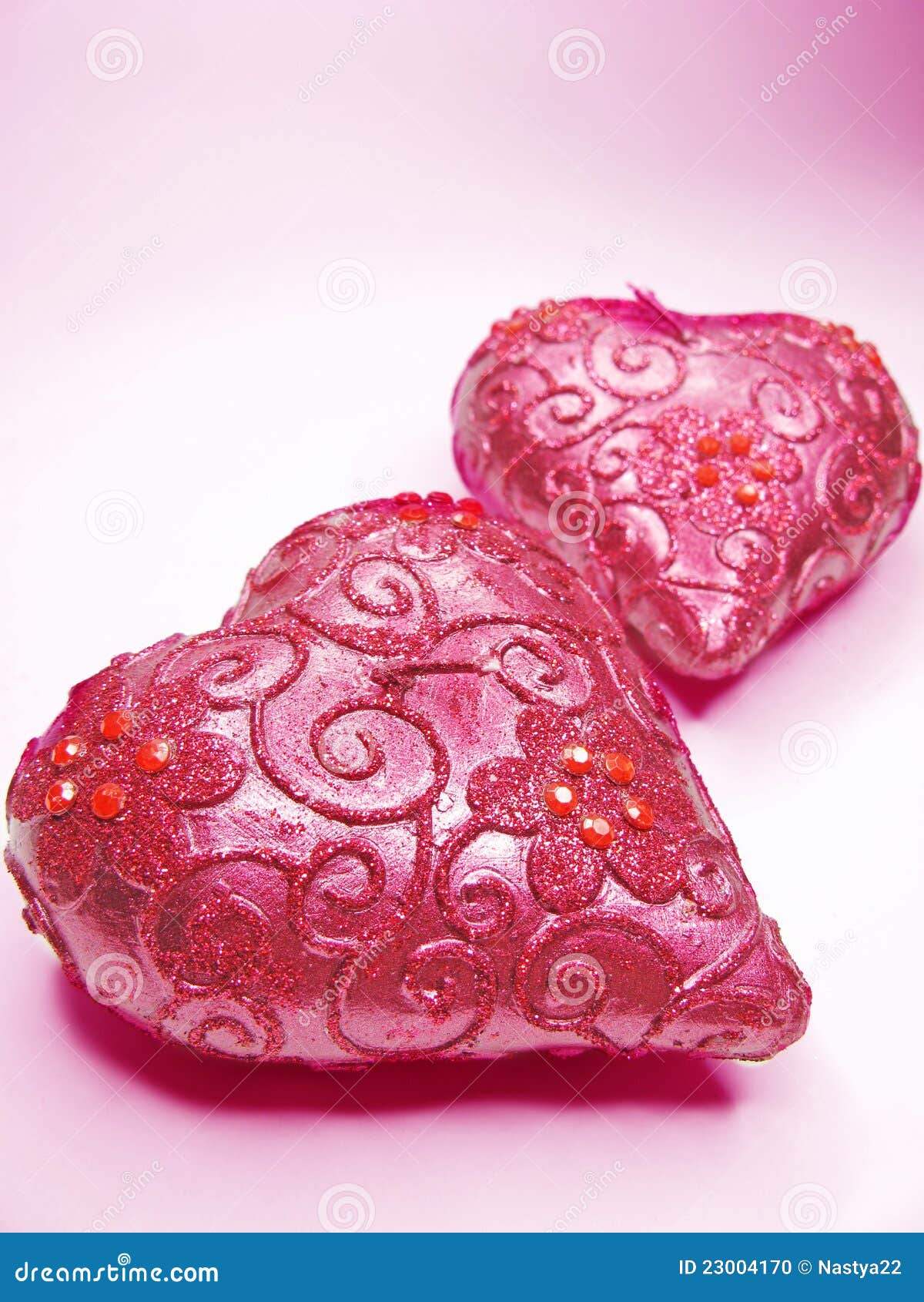 Pink Candles Set Heart Shape Stock Photo - Image of aroma, candle: 23004170