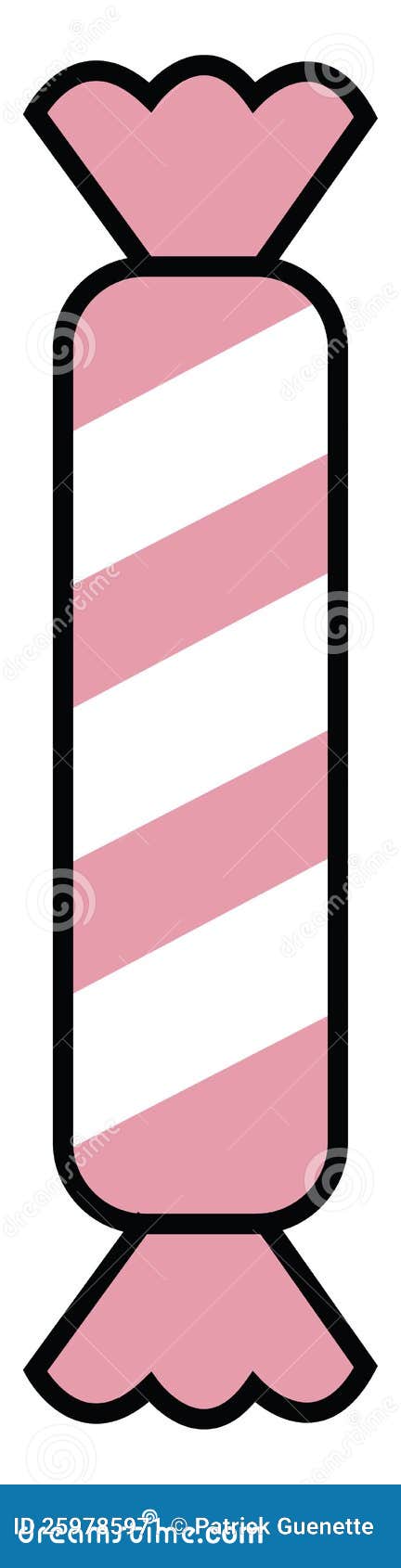 Pink candy, icon stock vector. Illustration of caramel - 259785971