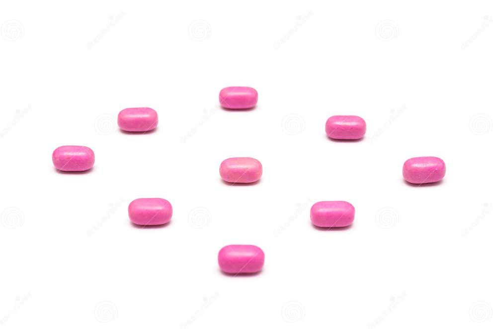 Pink Candy Mints Isolated stock photo. Image of drug - 37979458