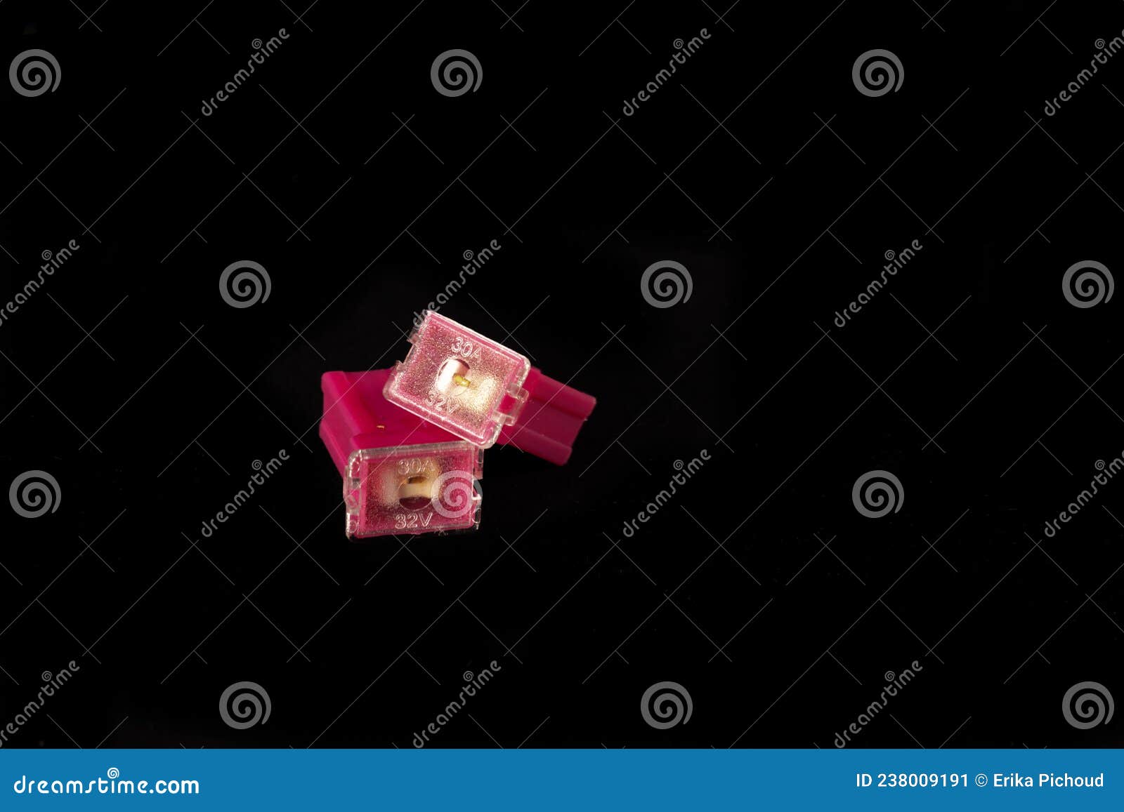 Pink Car Fuse on a Black Background Stock Image - Image of failure ...