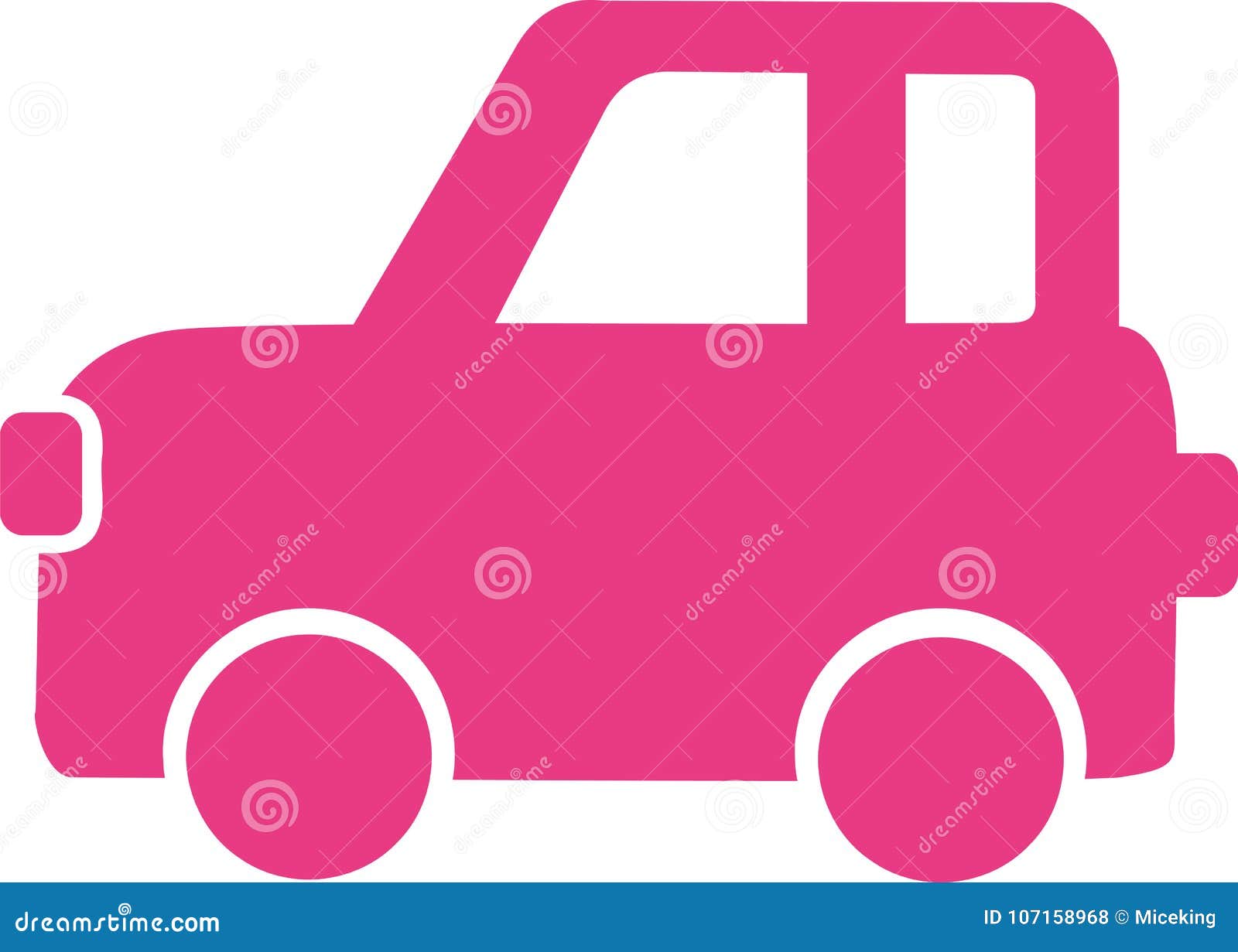 Pink car icon stock vector. Illustration of pink, icon - 107158968