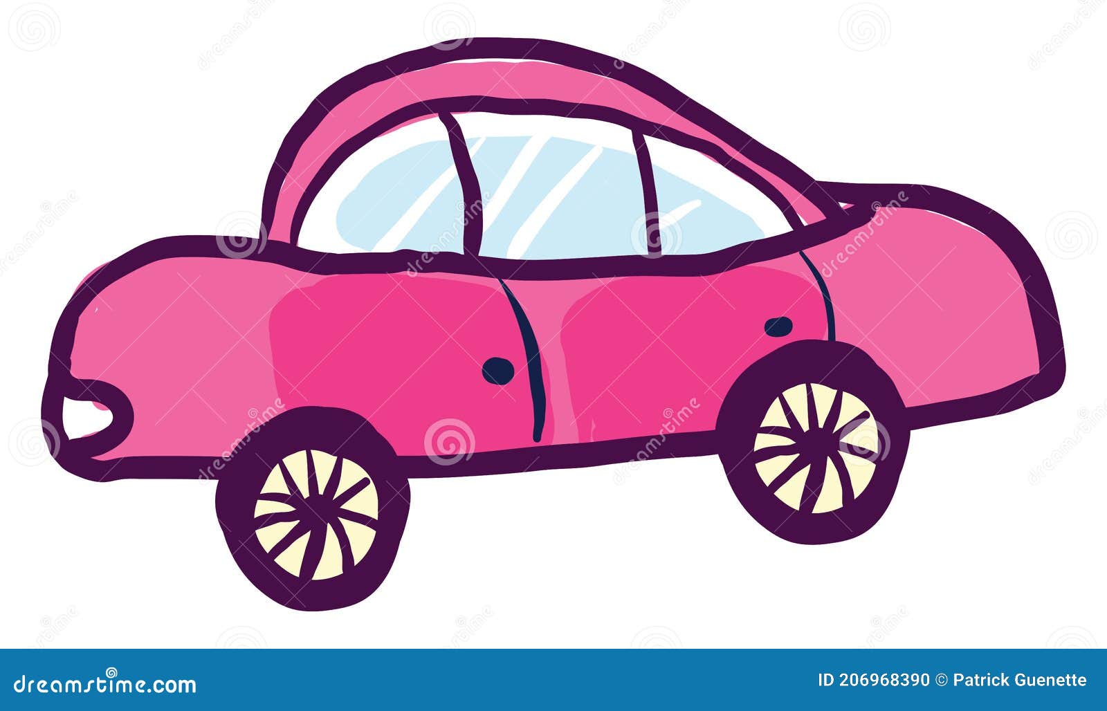 Pink Car, Illustration, Vector Stock Vector - Illustration of pink ...