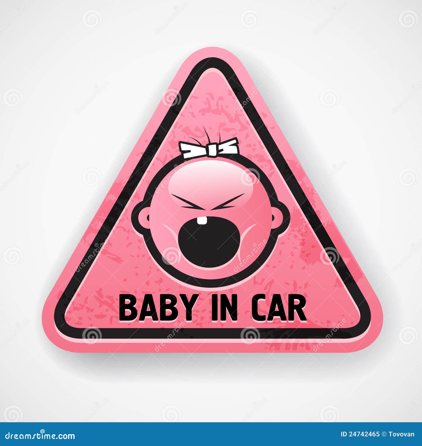 Pink car sticker stock vector. Illustration of metal - 24742465