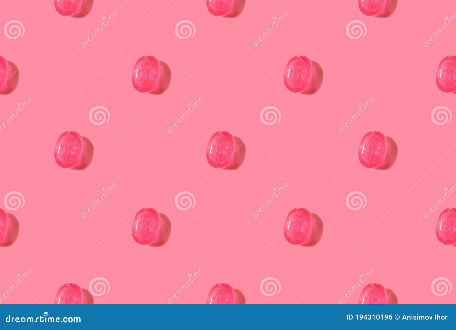 Pink Caramel Candy Seamless Pattern Stock Illustration - Illustration ...