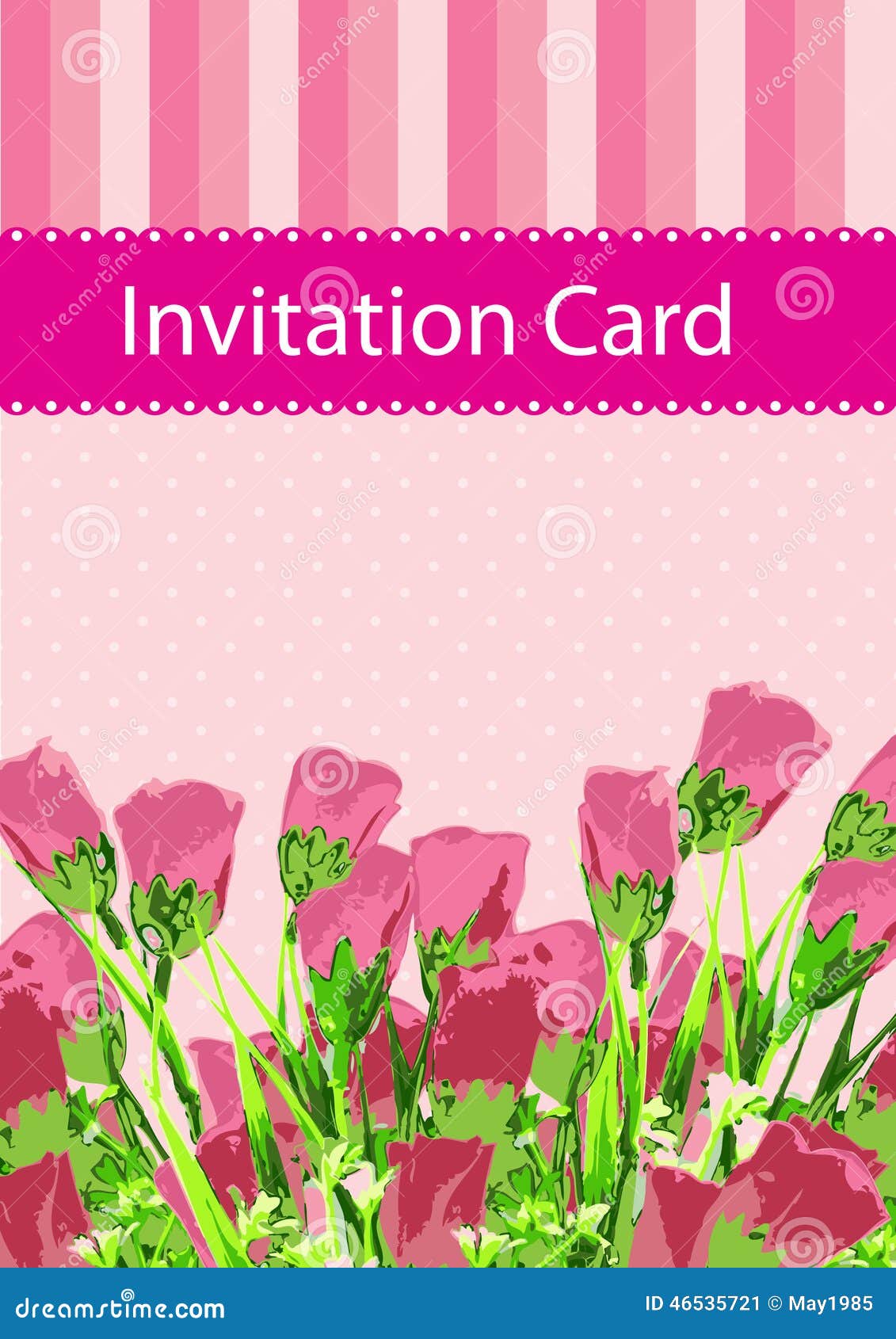 Pink Card for Event Illustration Stock Illustration - Illustration of ...