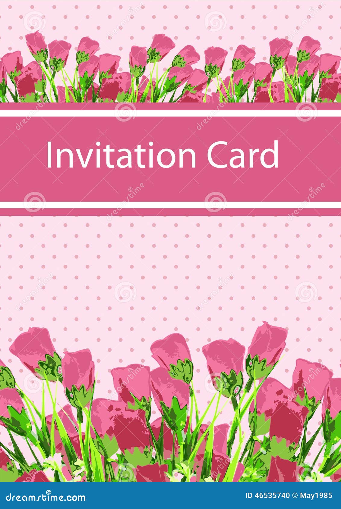 Pink Card for Event Illustration Stock Illustration - Illustration of ...