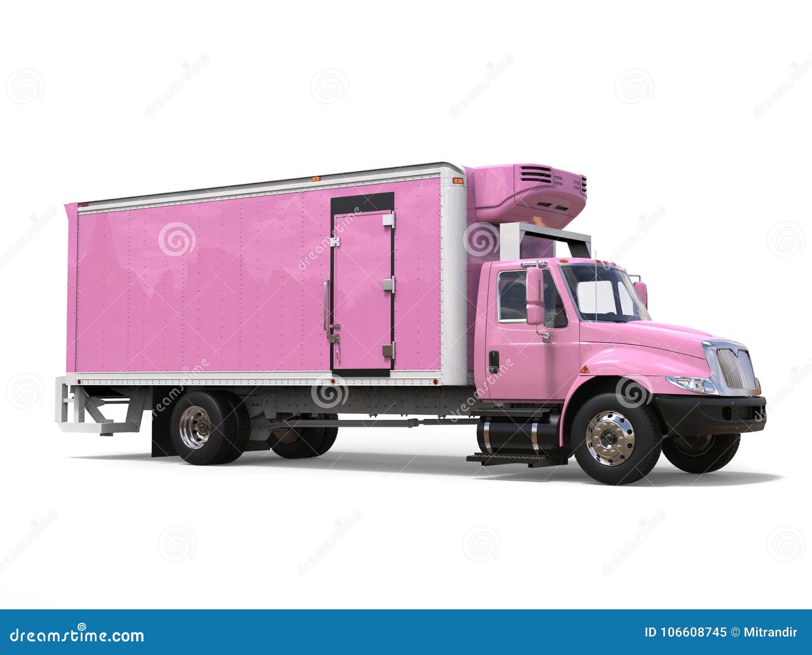 Pink Delivery Truck Clipart