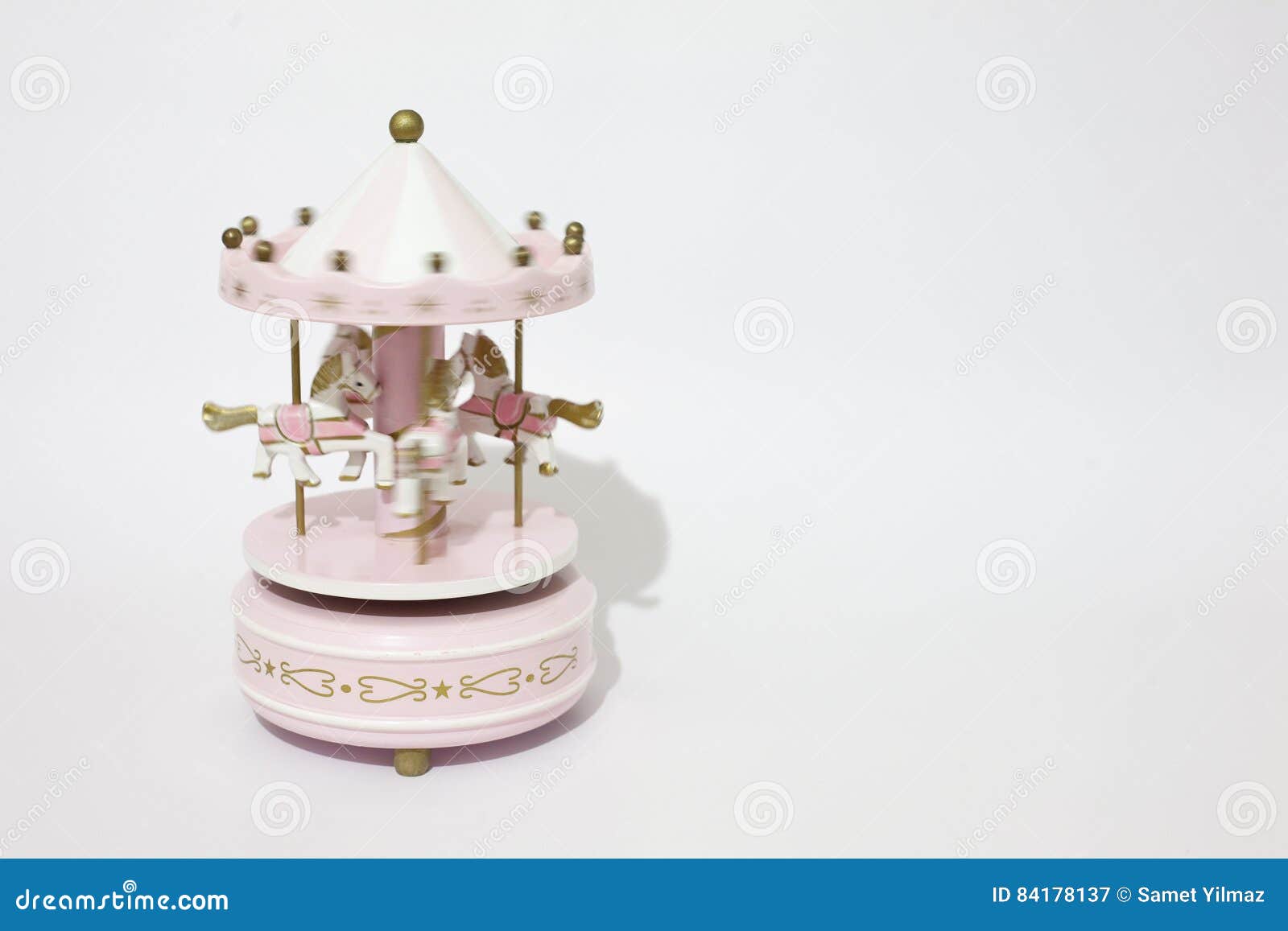 Pink carousel rotating stock image. Image of brown, white - 84178137