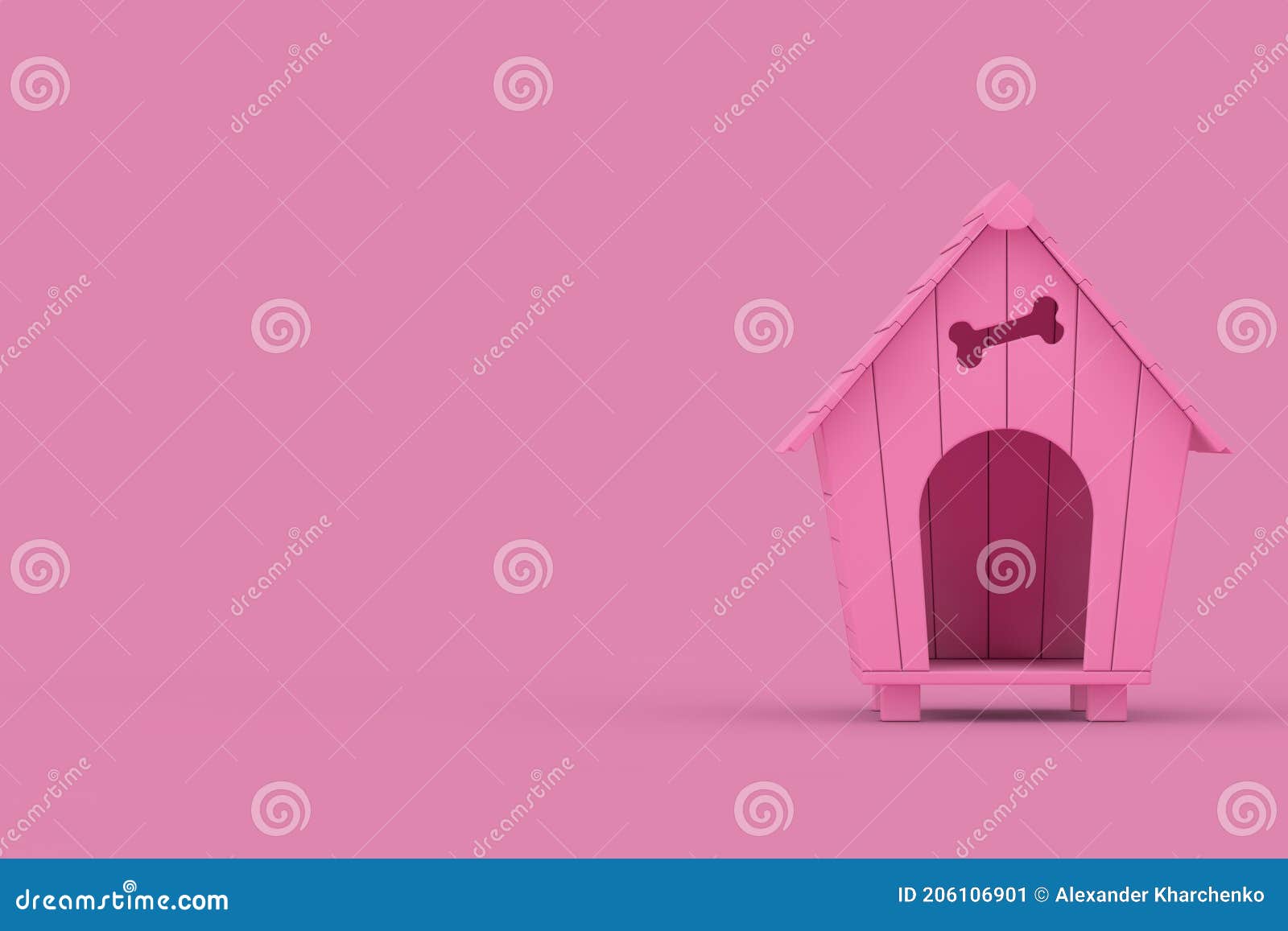 Pink Dog House Clipart