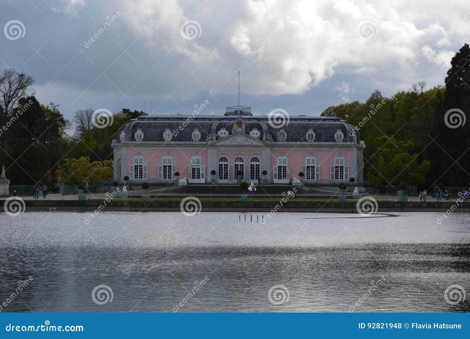 Pink castle in Dusseldorf stock photo. Image of dusseldorf - 92821948