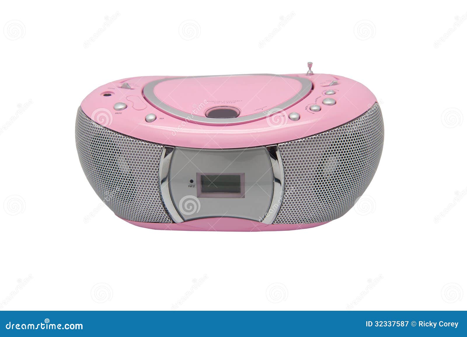 Pink Cd Player stock image. Image of background, tuner - 32337587