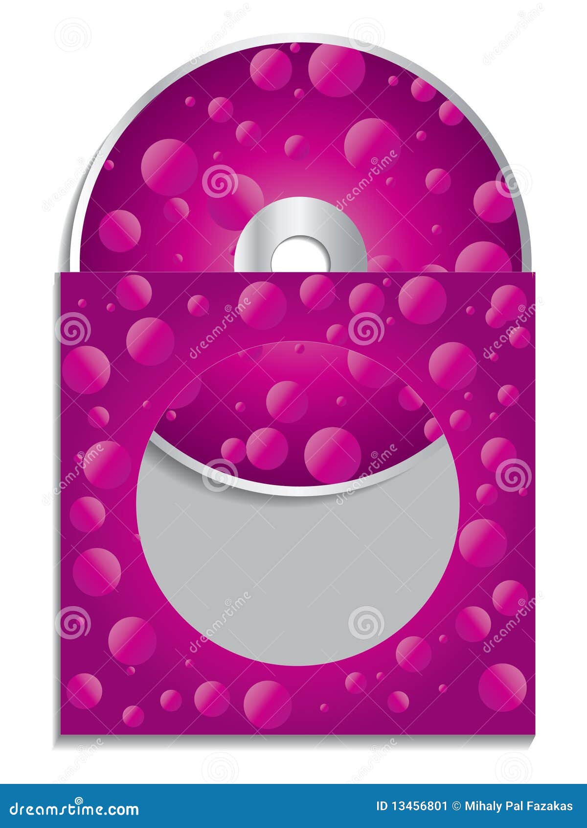 Pink cd sleeve stock vector. Illustration of media, recordable - 13456801