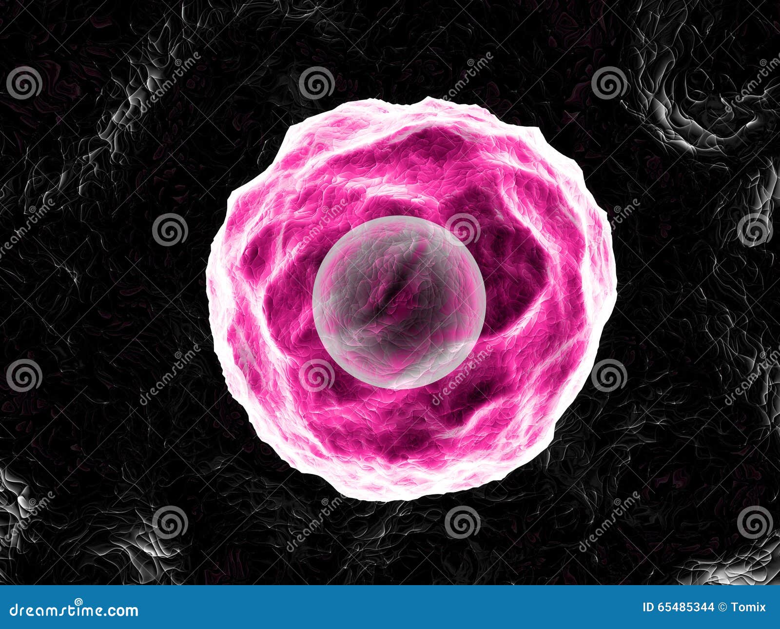 Pink Cell - 3D Illustration Stock Illustration - Illustration of ...